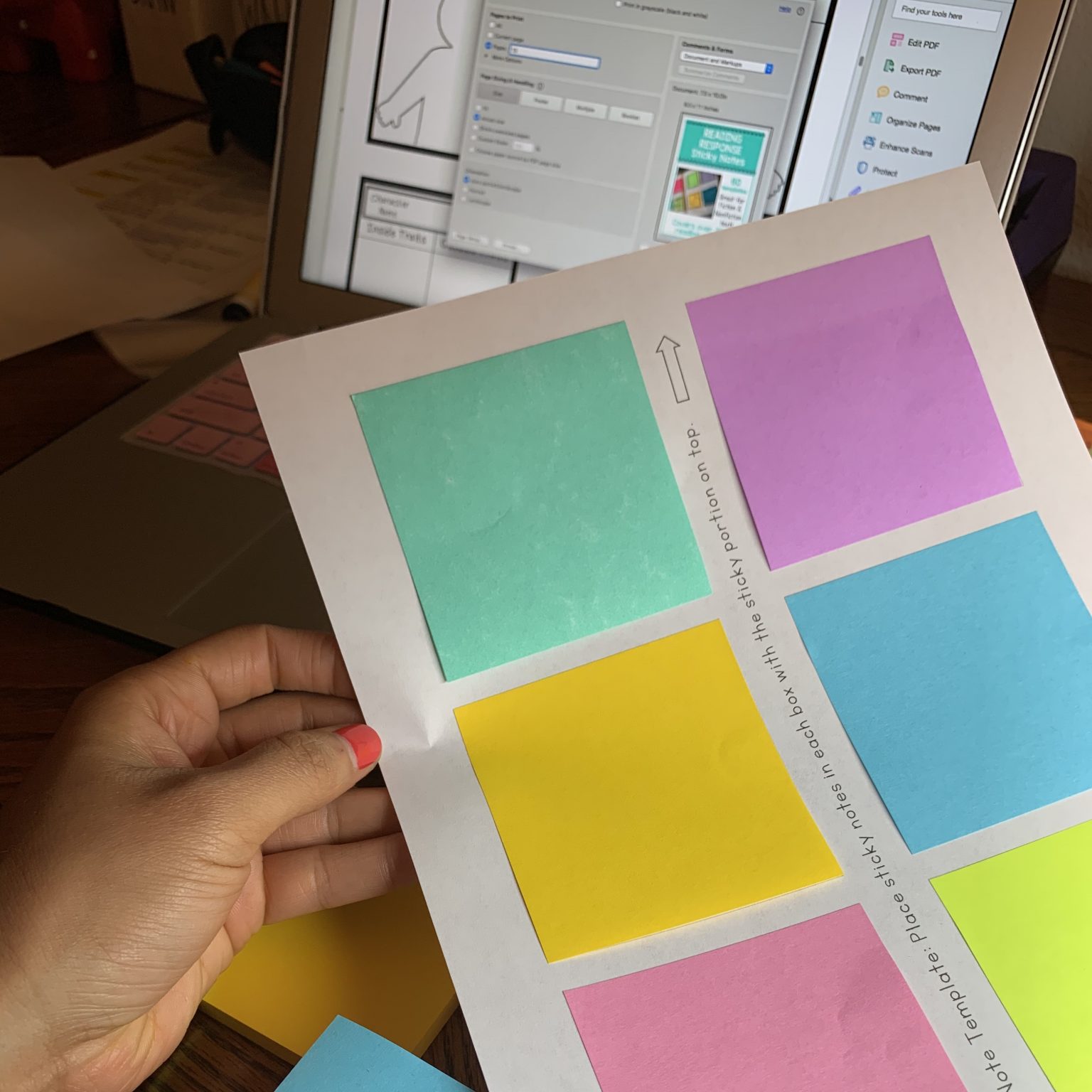 Print on Sticky Notes - 4 Quick and Easy Steps - The Literacy Dive
